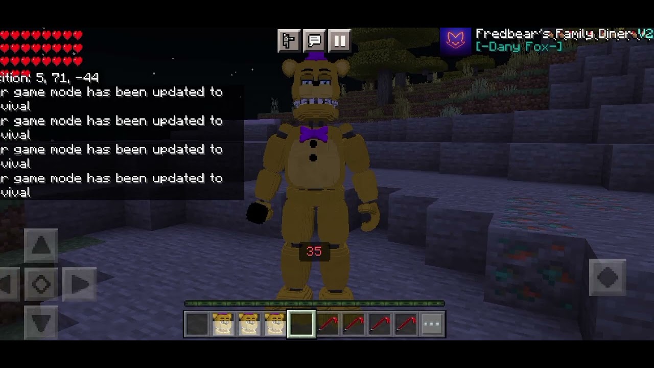Minecraft Fredbear's Family Diner 1983 Add-on - YouTube