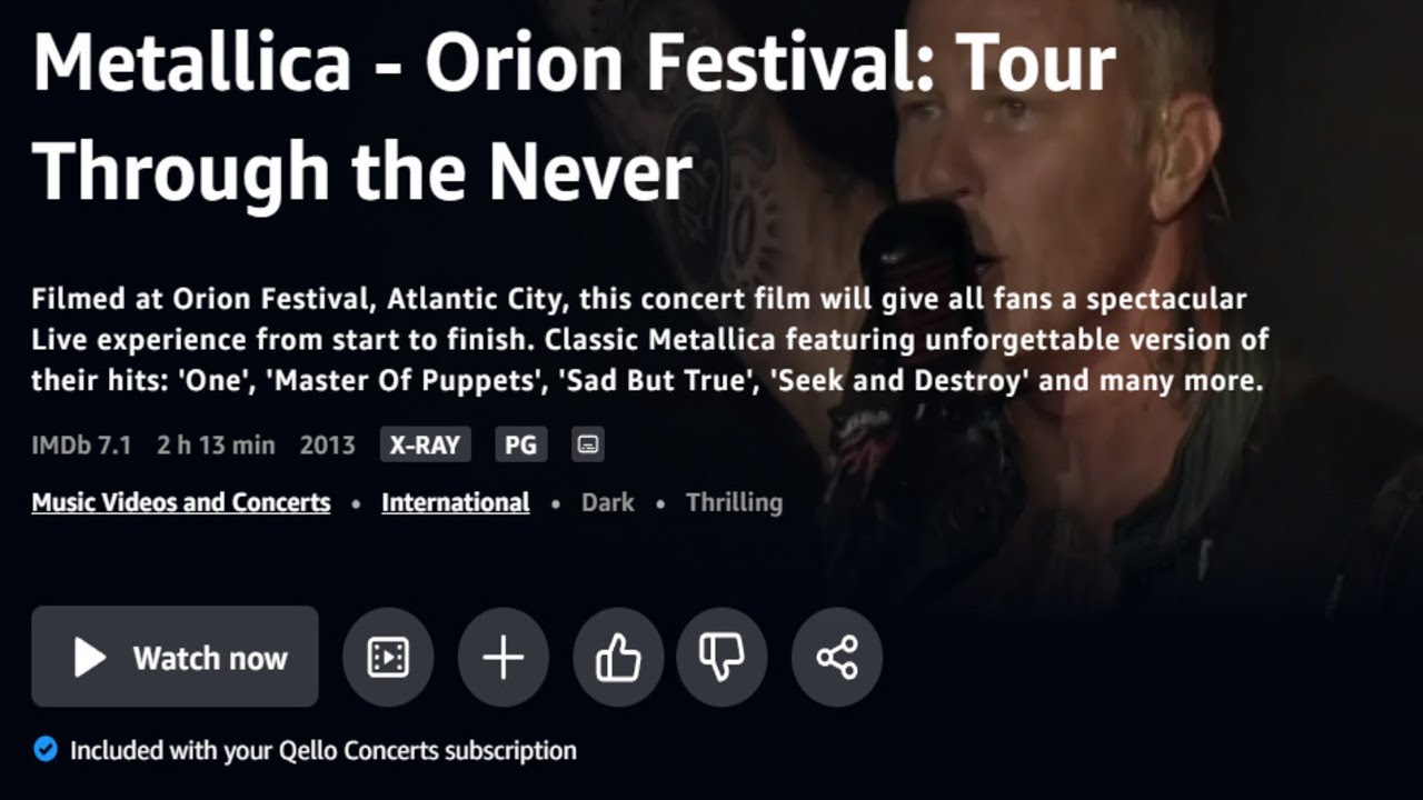 Metallica - Orion Festival: Tour Through the Never * Belle Isle ...
