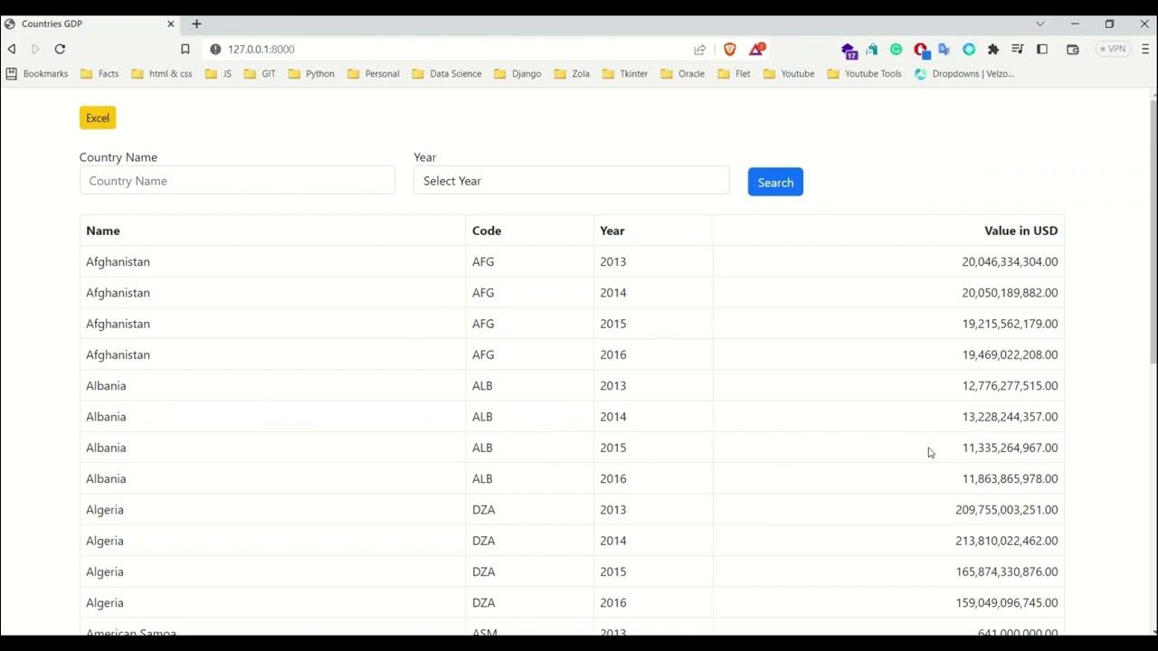 Excel operation using Django and Python #django #python - YouTube