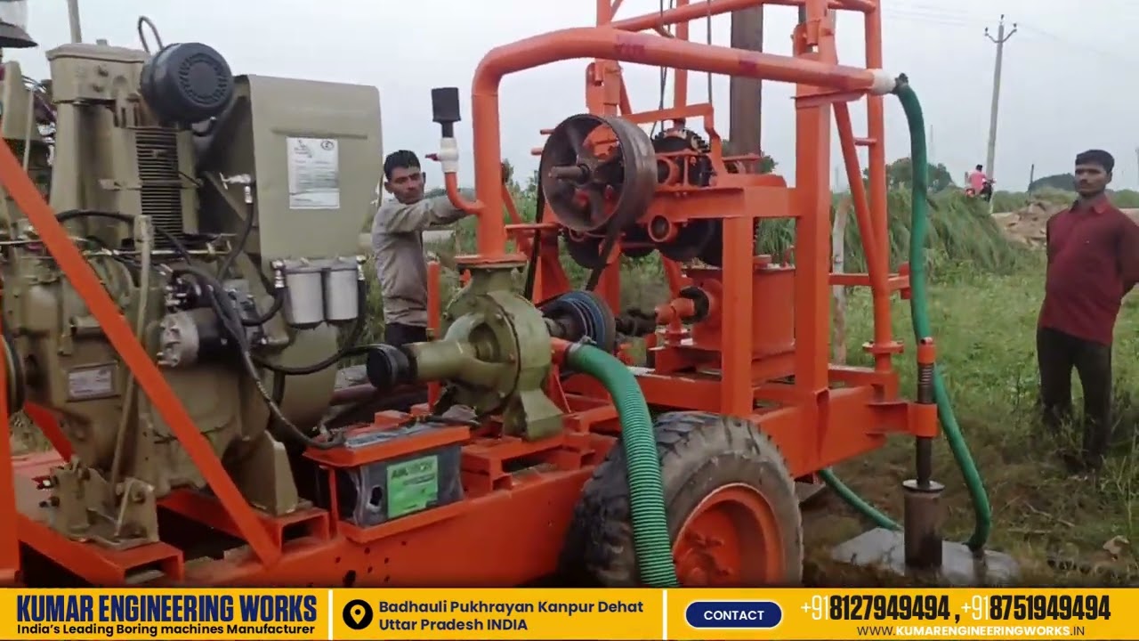 WATER ROTARY TUBEWELL BORING MACHINE WORKING VIDEO #borewellmachine # ...