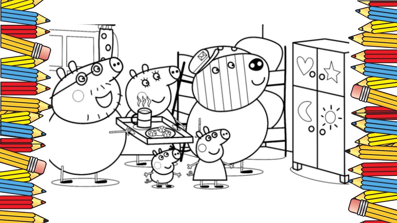 The Muffin Man- Song.| Peppa Pig Coloring Page.| Special Delivery for ...