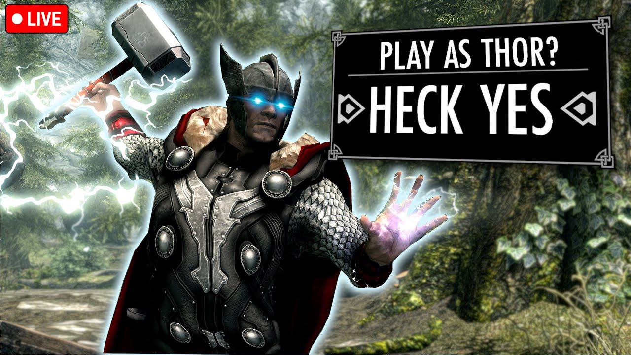 🔴 SKYRIM BUT I SLOWLY TURN INTO THOR🔴 - YouTube