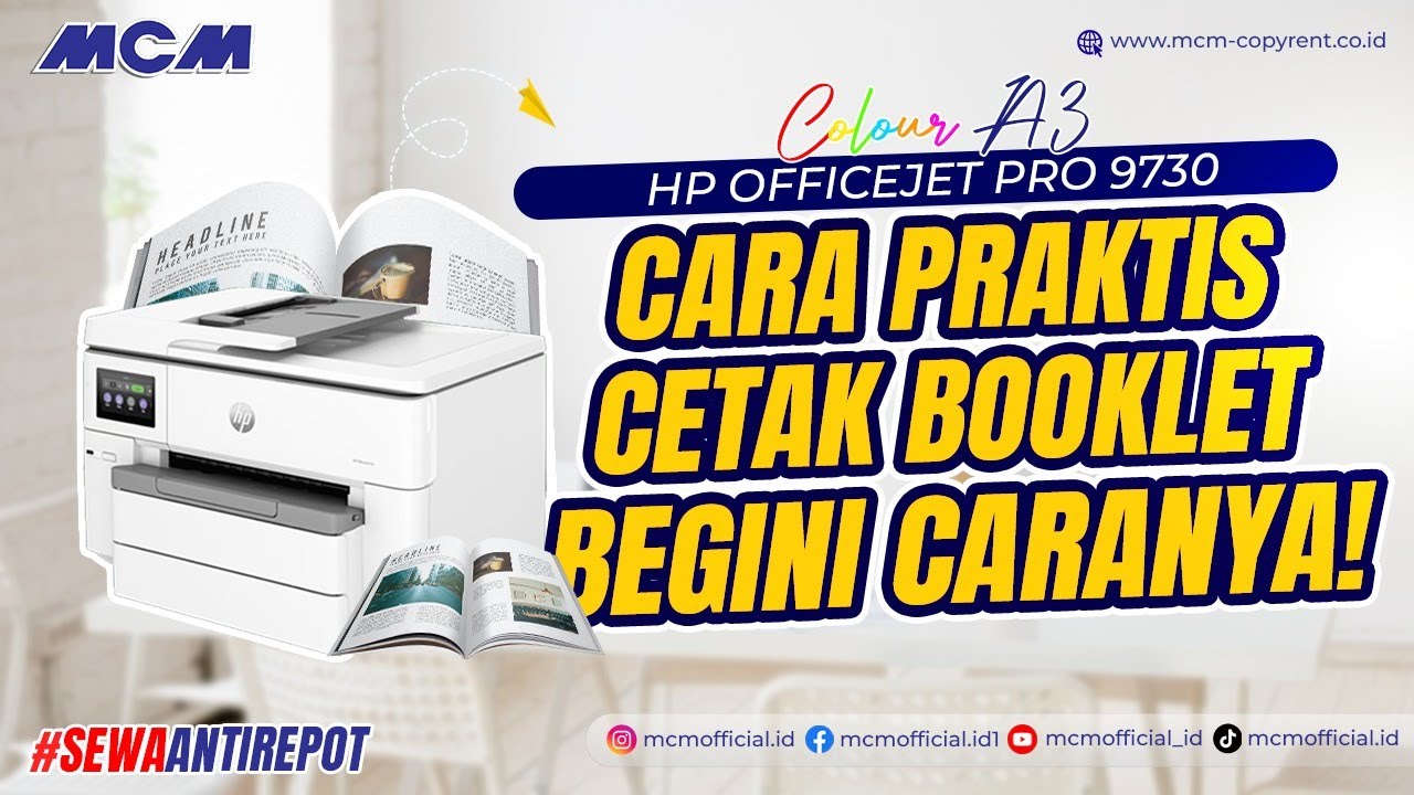 Cara Mencetak Booklet di Printer HP OfficeJet Pro 9730 A3 Colour - YouTube