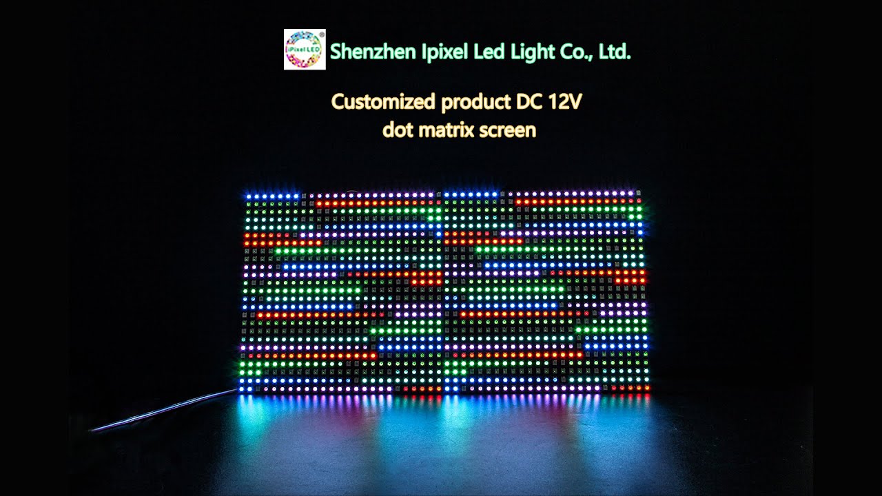 Customized product 1520leds dot matrix screen - YouTube