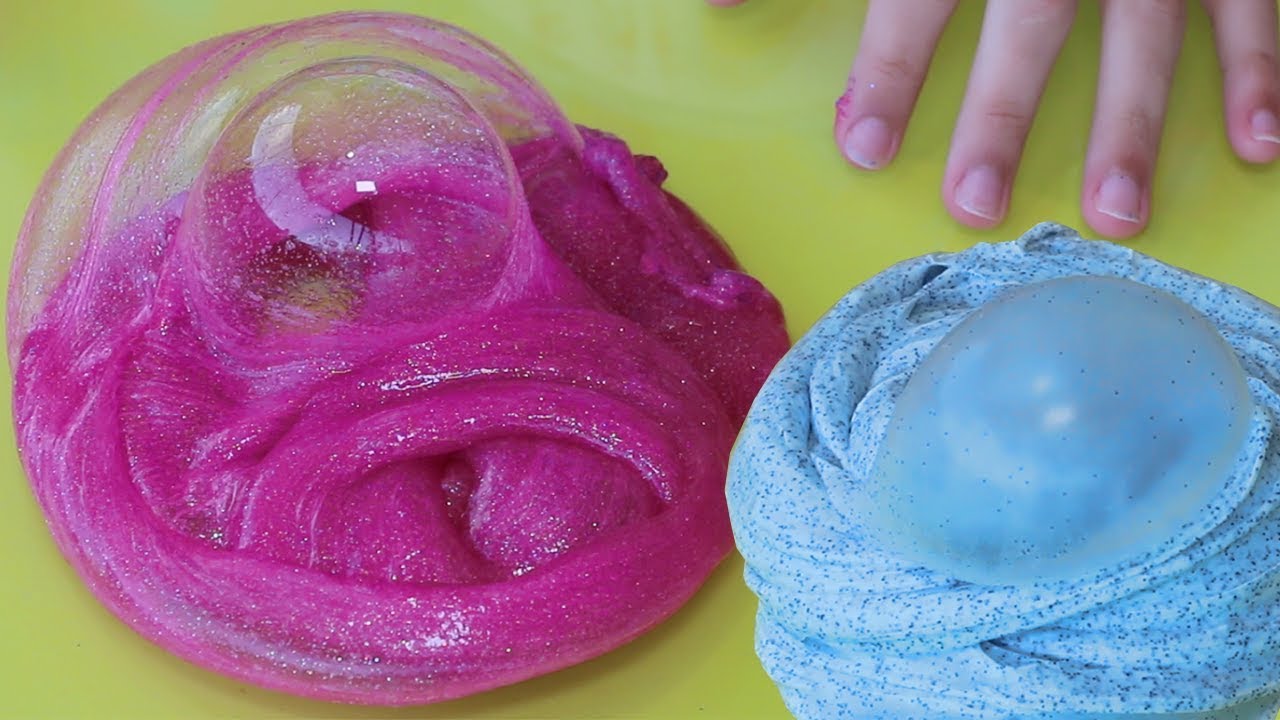 SLIME - BUTTER E CLEAR COM GLITTER - YouTube