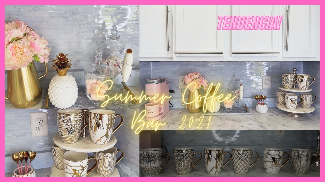 SUMMER COFFEE BAR DECORATE WITH ME 2021 - YouTube