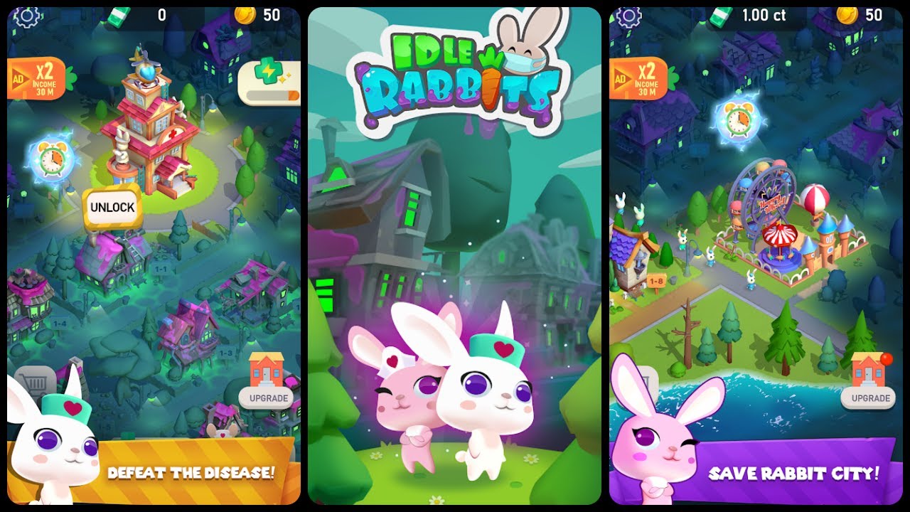 Idle Rabbits: Save the World Gameplay Android - YouTube