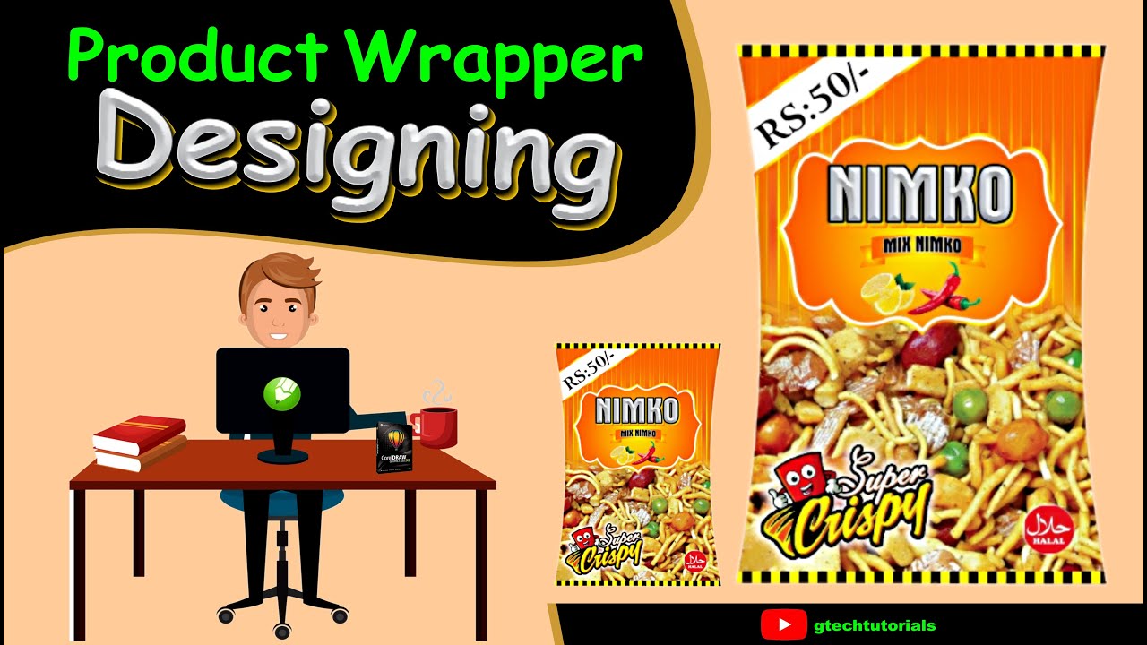 product wrapper designing using #Corel Draw x6 / - YouTube