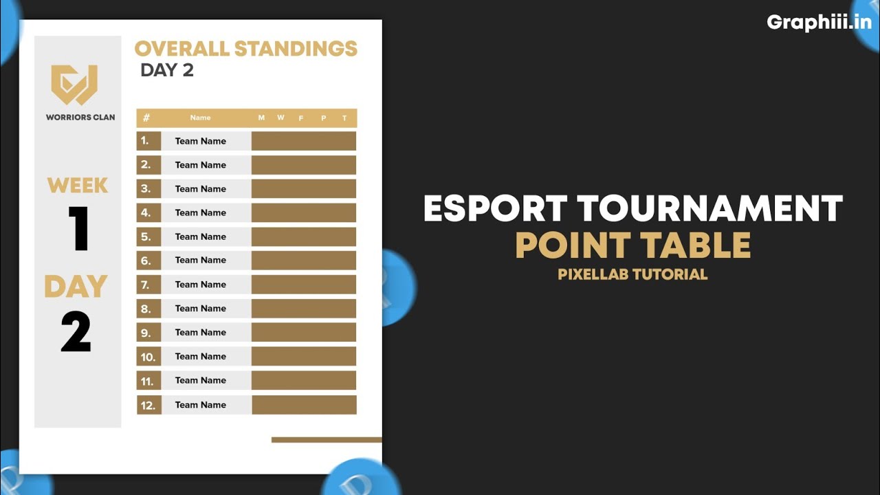 ⚡How To Make Esport Tournament Point table | Pubg , Bgmi , Freefire ...