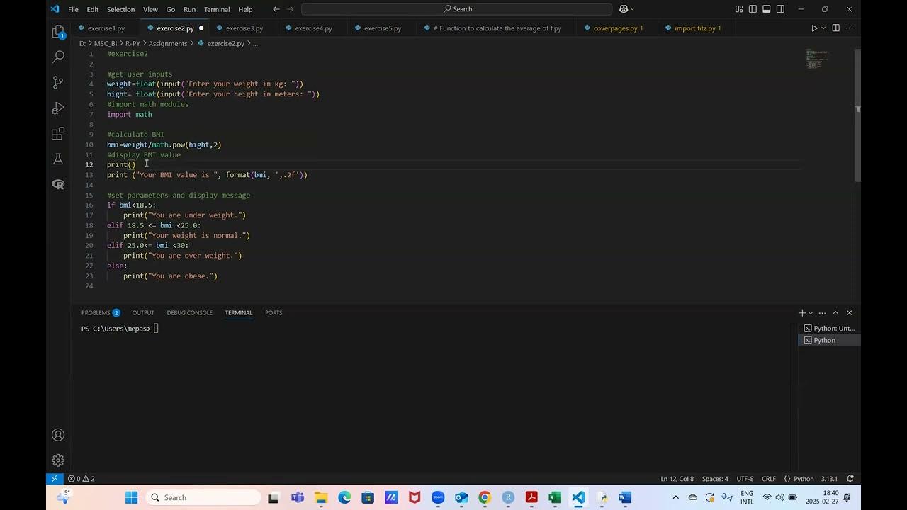 Presentation of exercise2 of Lab2 assignment in Python - YouTube
