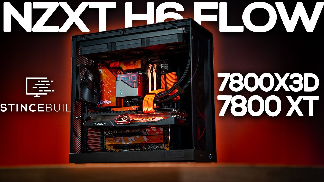 NZXT H6 Flow 7800X3D + RX 7800 XT PC Build! Asrock LiveMixer! - YouTube