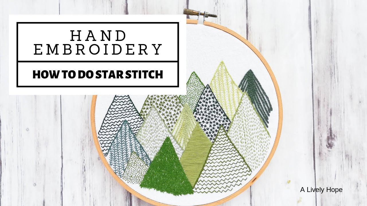 Hand Embroidery: How to do Star Stitch - YouTube