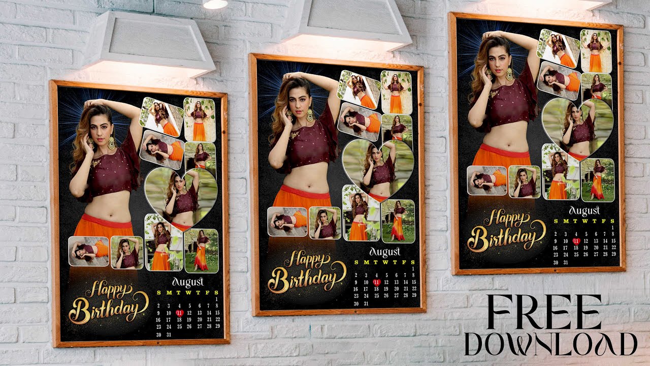 COLLAGE FRAME DESIGN PSD Free Download| Birthday Photo Frame Psd free ...