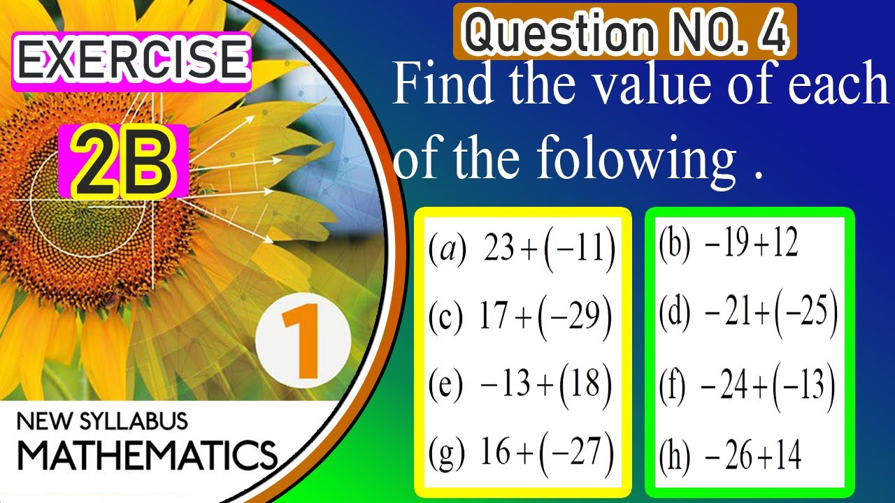 D1 Math Exercise 2B Question 4 | Exercise 2B Question 4 | D1 Math ...