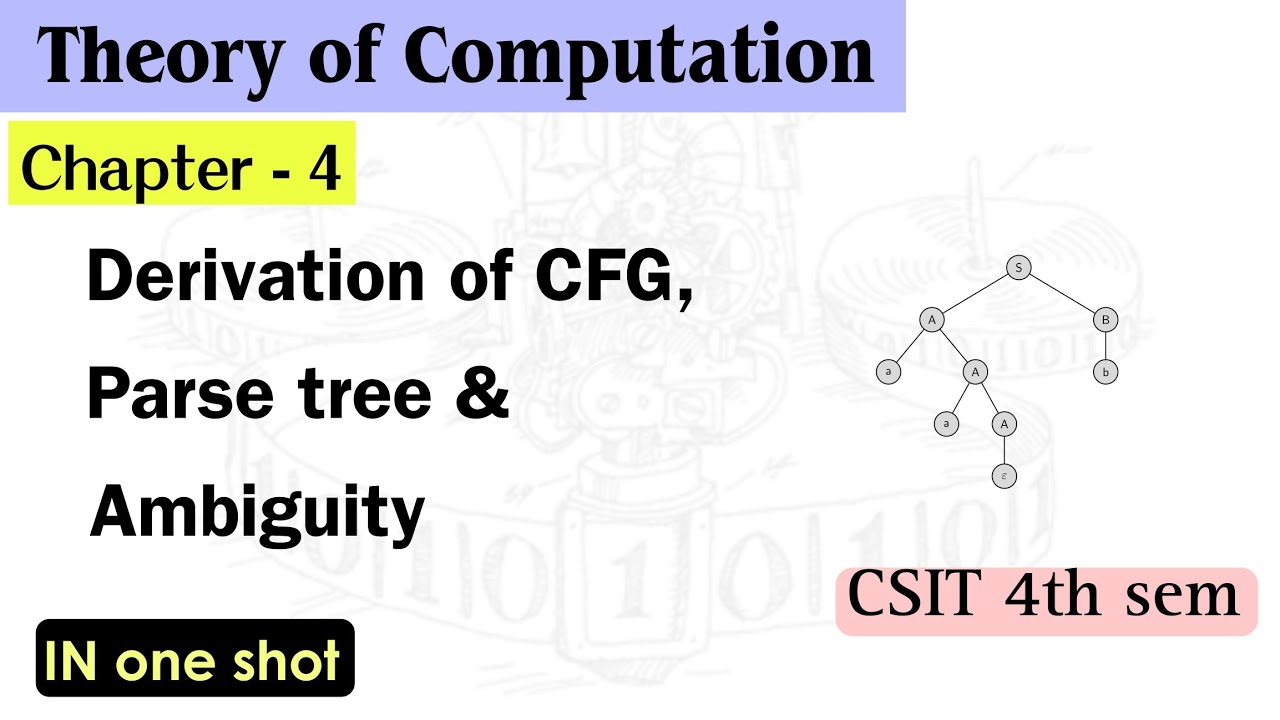 Toc 12 Parse Tree And Derivation Of Cfg Csit 4th Sem Nepali Scienceguru Youtube