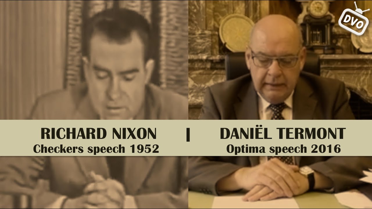 Nixon's 'Checkers speech' (1952) vs. Termont's 'Optima speech' (2016 ...