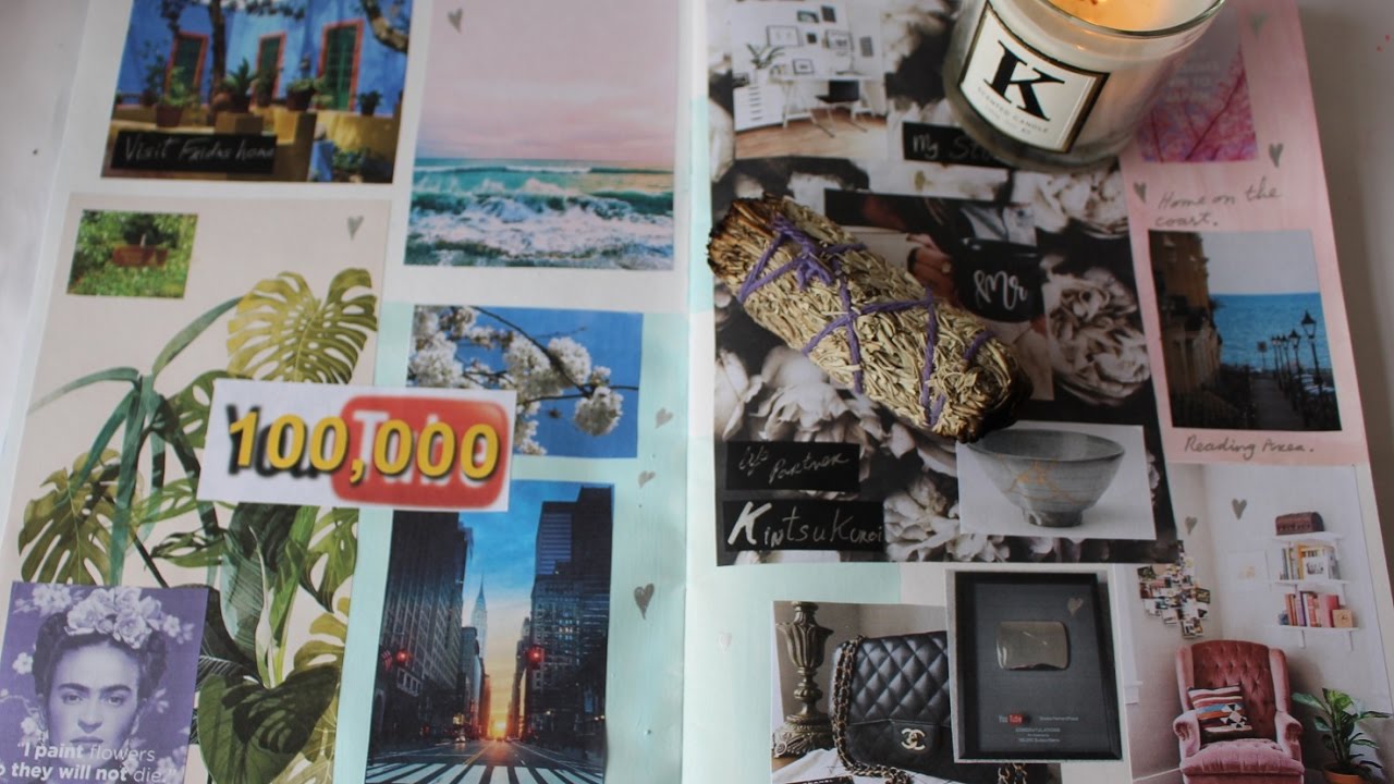 How to fill a sketch book: 12 how to create a vision board - YouTube