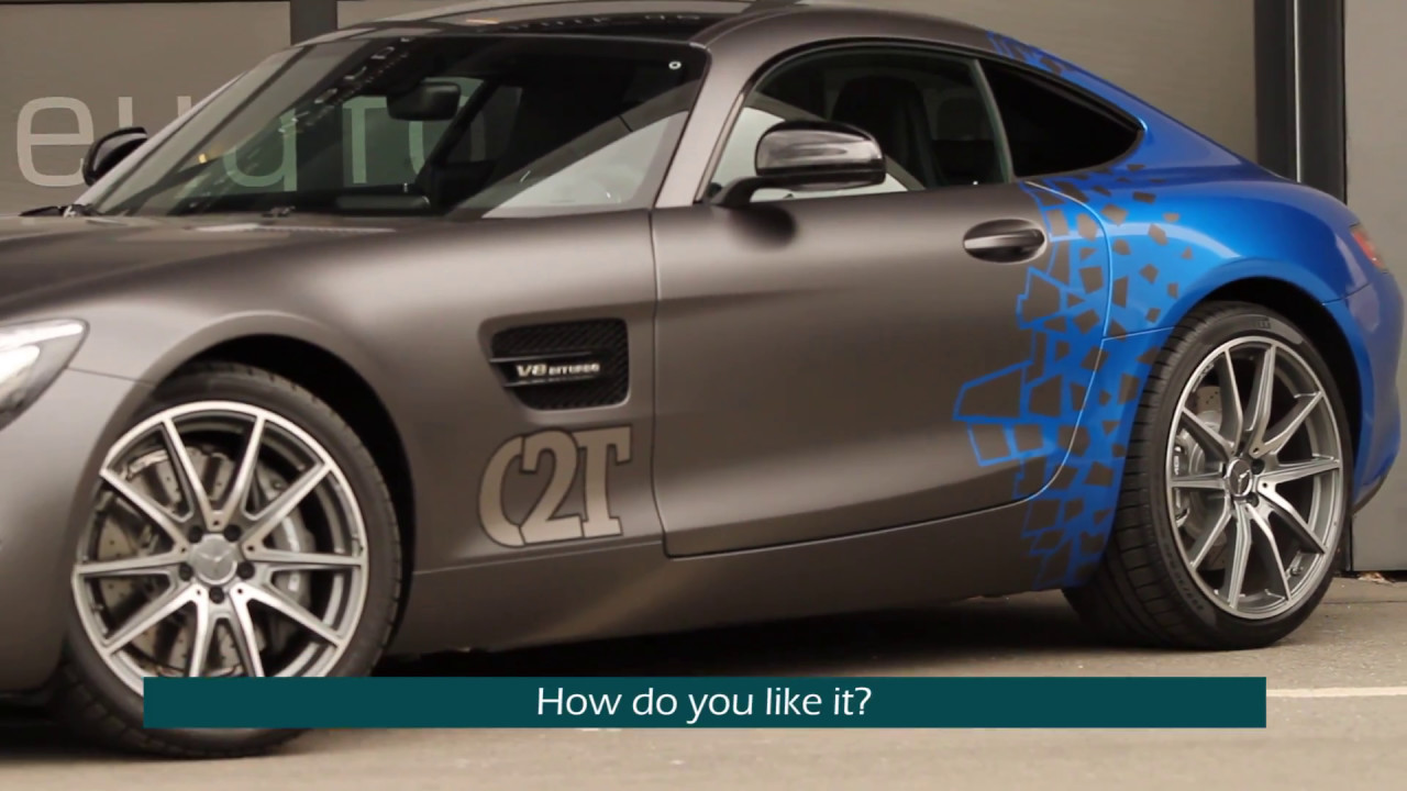 Mercedes AMG GT Bi-Color Full Wrapping - Project C2T - YouTube