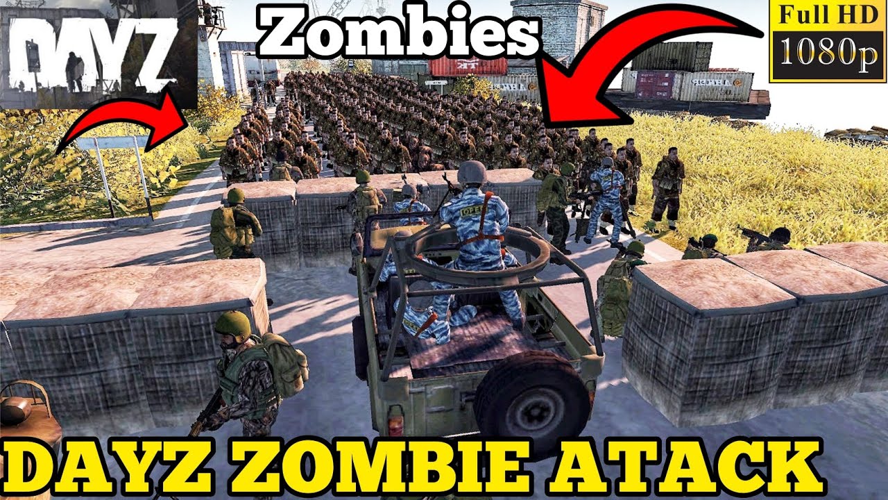 Zombies attacks SOLDIERS mowas2 dayz mod - YouTube