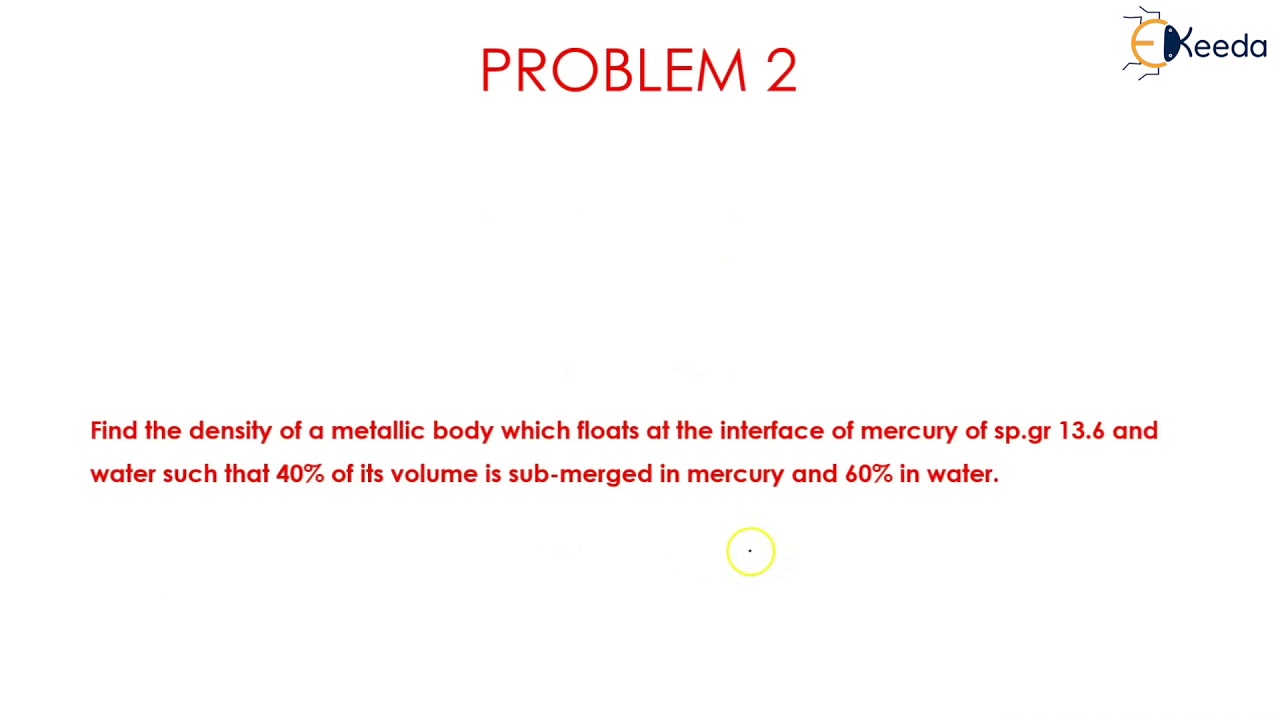 Buoyancy and Archimedes Principle Problem 3 - Buoyancy and Archimedes ...