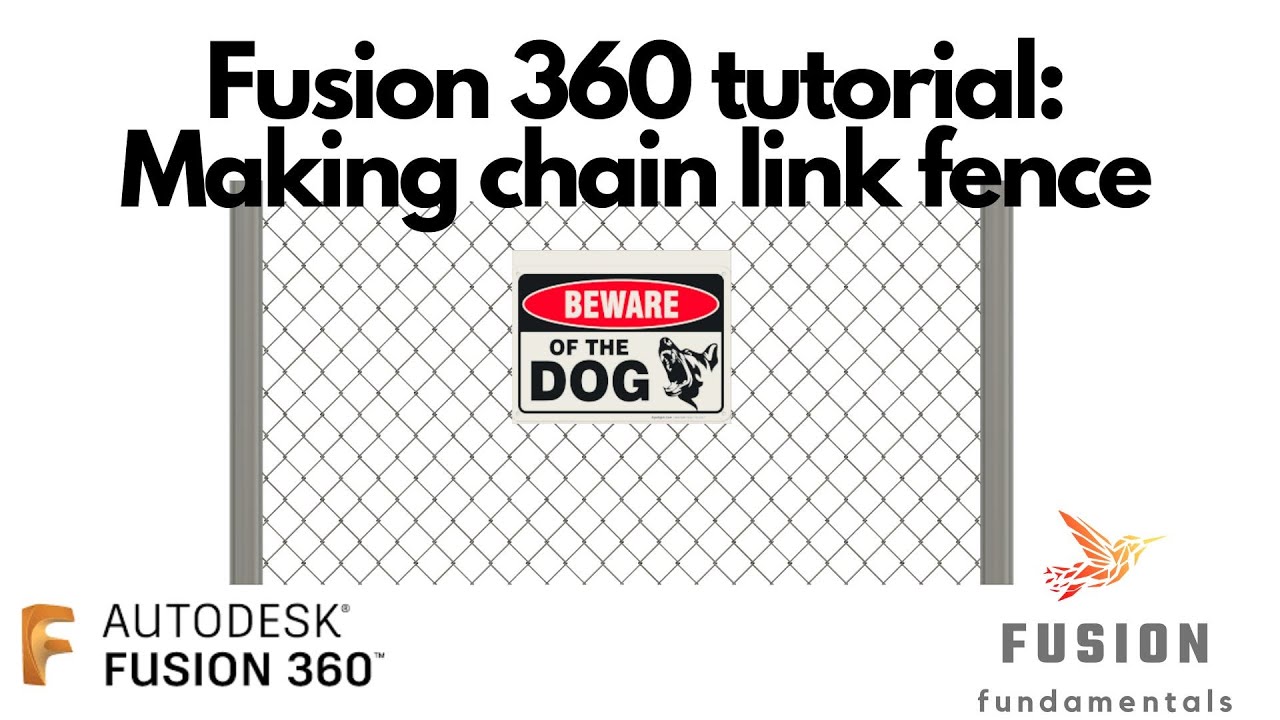 Fusion 360 tutorial: Designing a chain link fence - YouTube