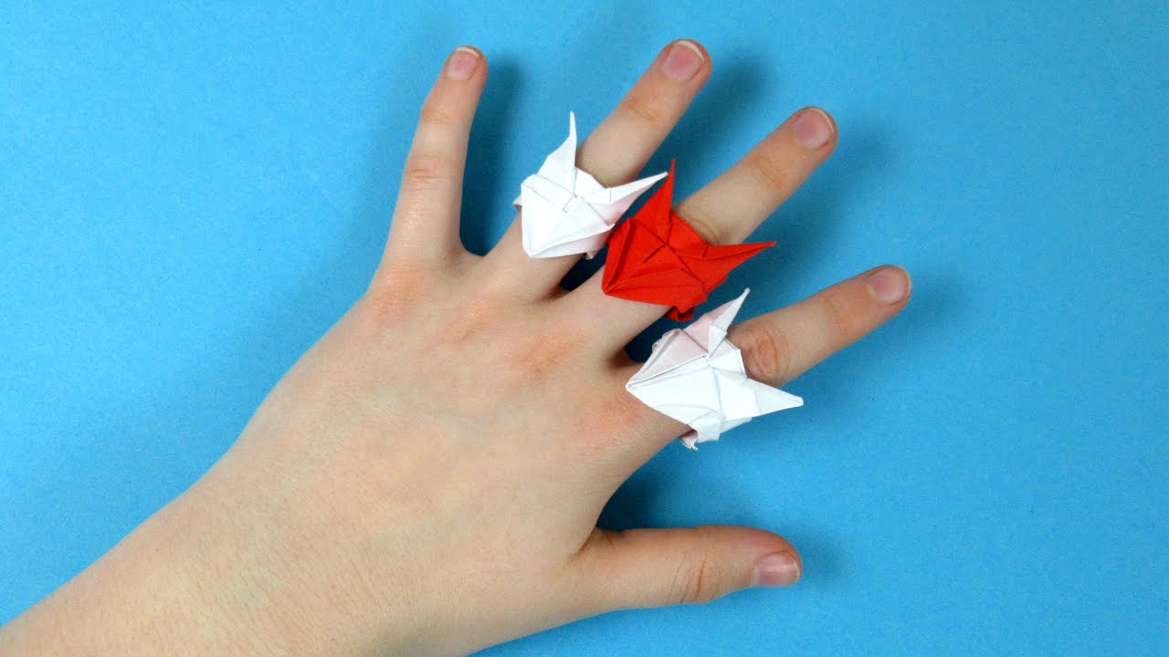 How to make a ring out of paper DIY rings - YouTube