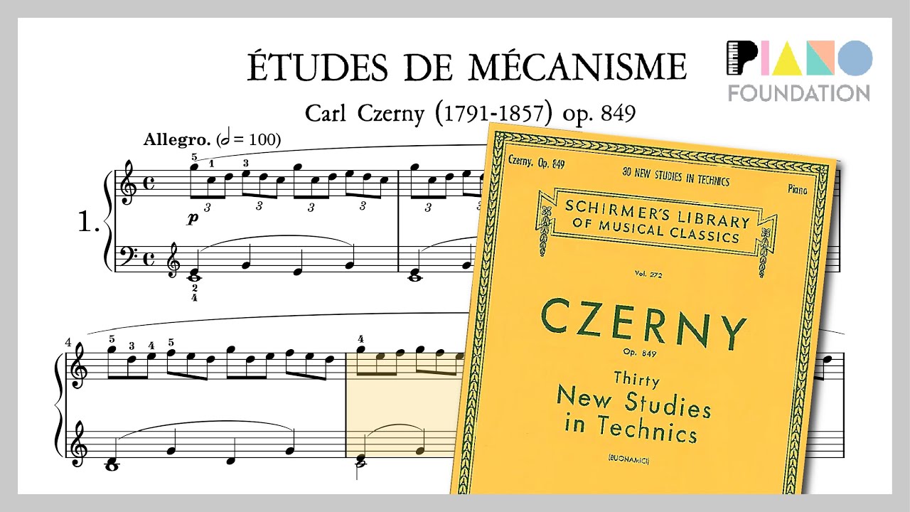 COMPLETE Carl Czerny Op. 849: The Best Intermediate Piano Etudes! (30 ...