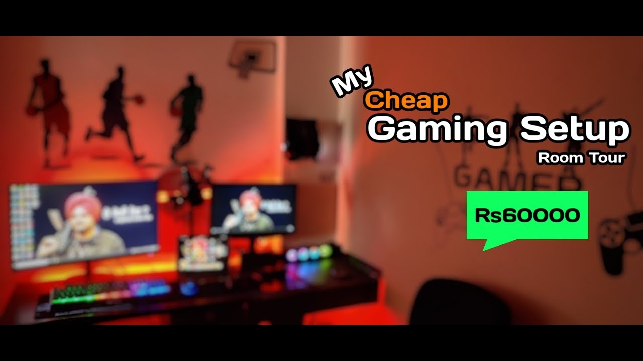 My cheap Gaming setup tour Rs 60000 | budget Gaming setup tour The 5911 ...