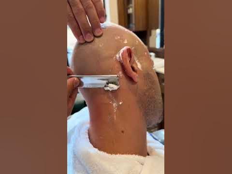 ASMR - straight razor head shave - YouTube