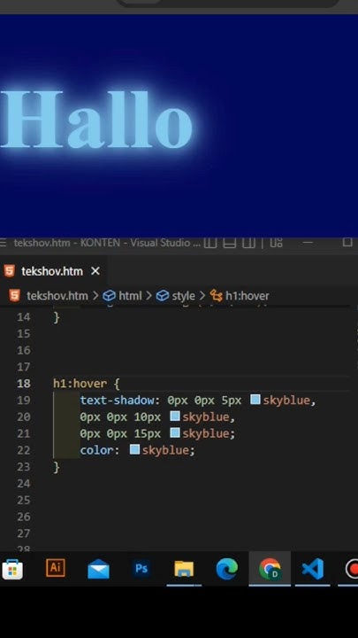membuat teks Hover dengan html & css. #smkbisa #smk #pemula #shorts #fyp #fypシ #programming ...