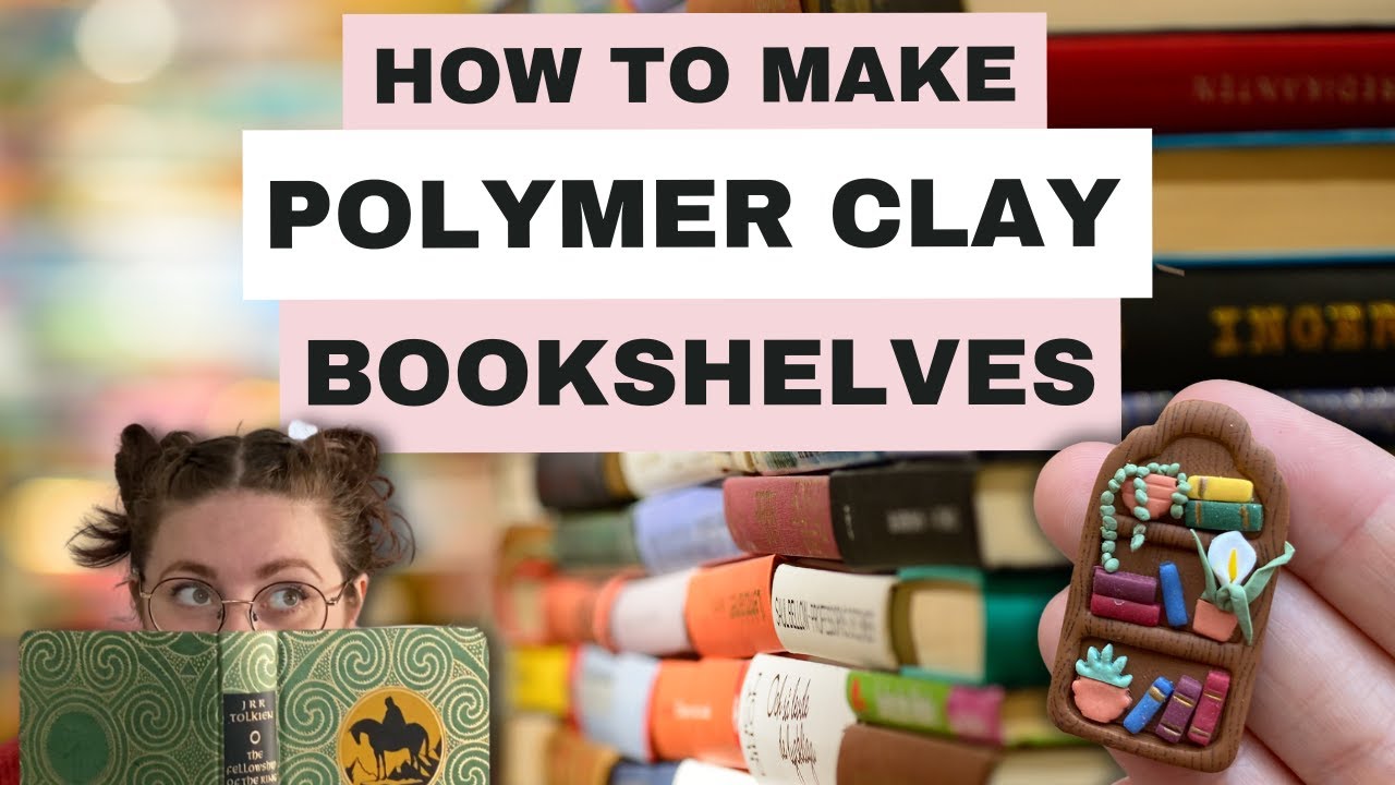 How to Make Polymer Clay Bookshelf Earrings Tutorial - YouTube