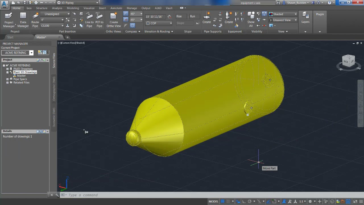 Modifying equipment in Autocad Plant 3D - YouTube