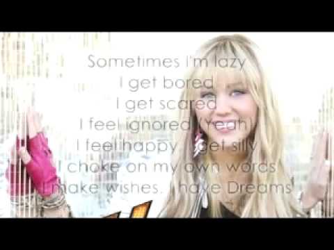 Hannah Montana/ Ordinary Girl Lyrics On Screen - YouTube