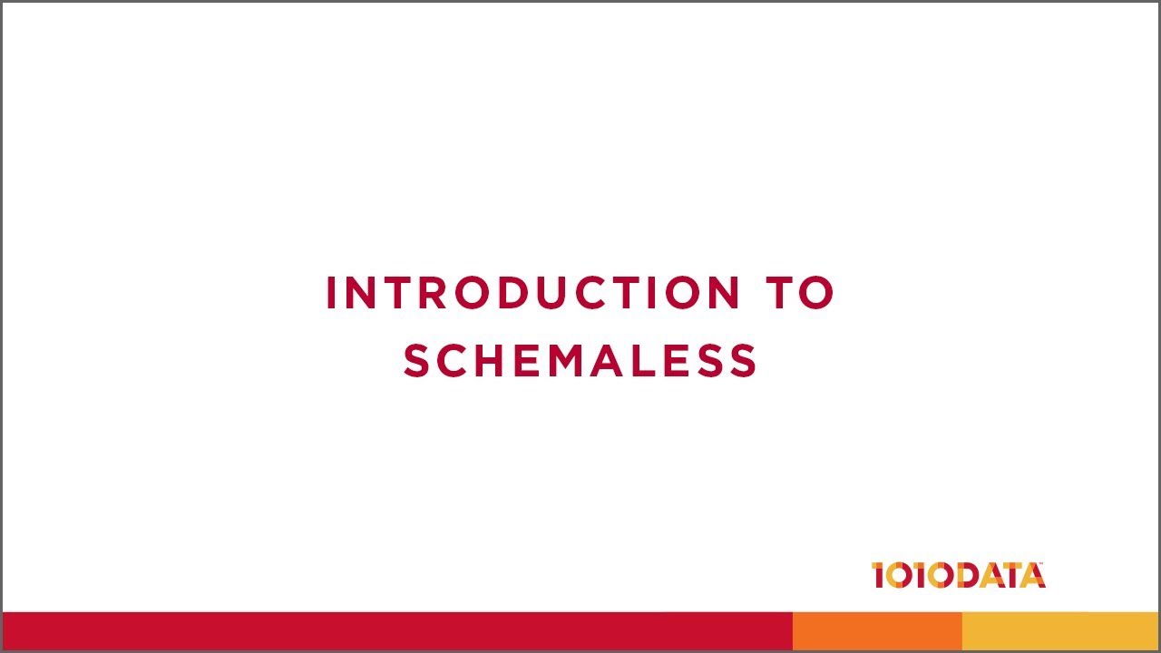1.1 - Introduction to Schemaless - YouTube