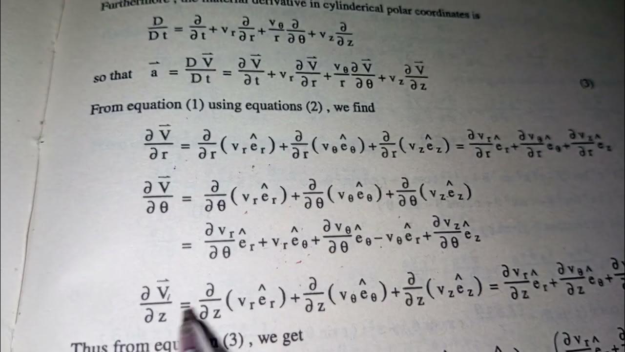 lecture 6 part 2 fluid mechanics 1 topic: acceleration component in Cyclinderical polar ...