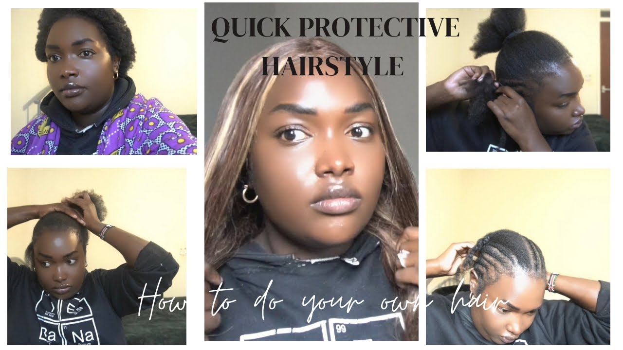 QUICK PROTECTIVE HAIRSTYLE | Braids - YouTube