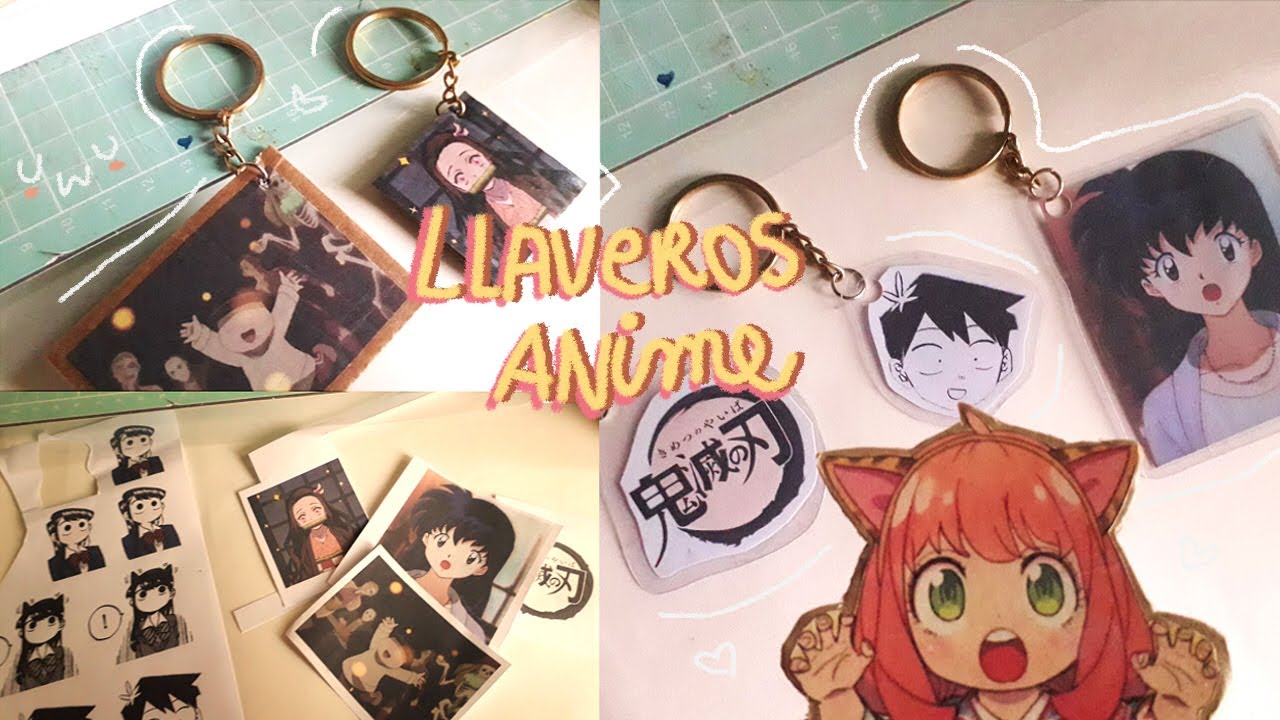 Como hacer llaveros caseros / Versión anime /🌱Manualidades anime para ...