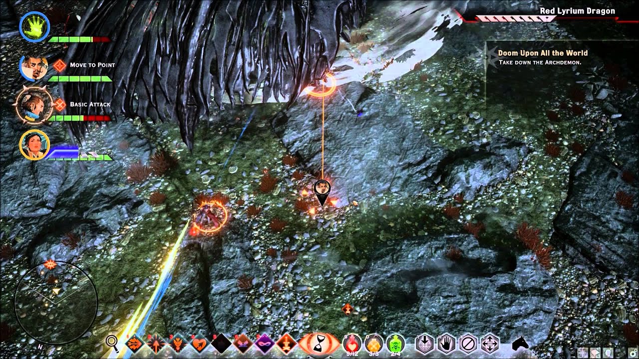 Dragon Age Inquisition Red Lyrium Dragon Fight - YouTube