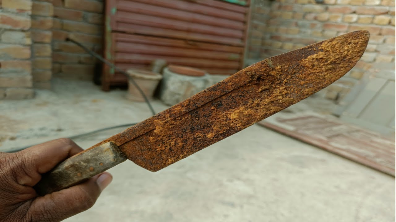 Restoring Rusty Old Kitchen Knife Restoration - YouTube