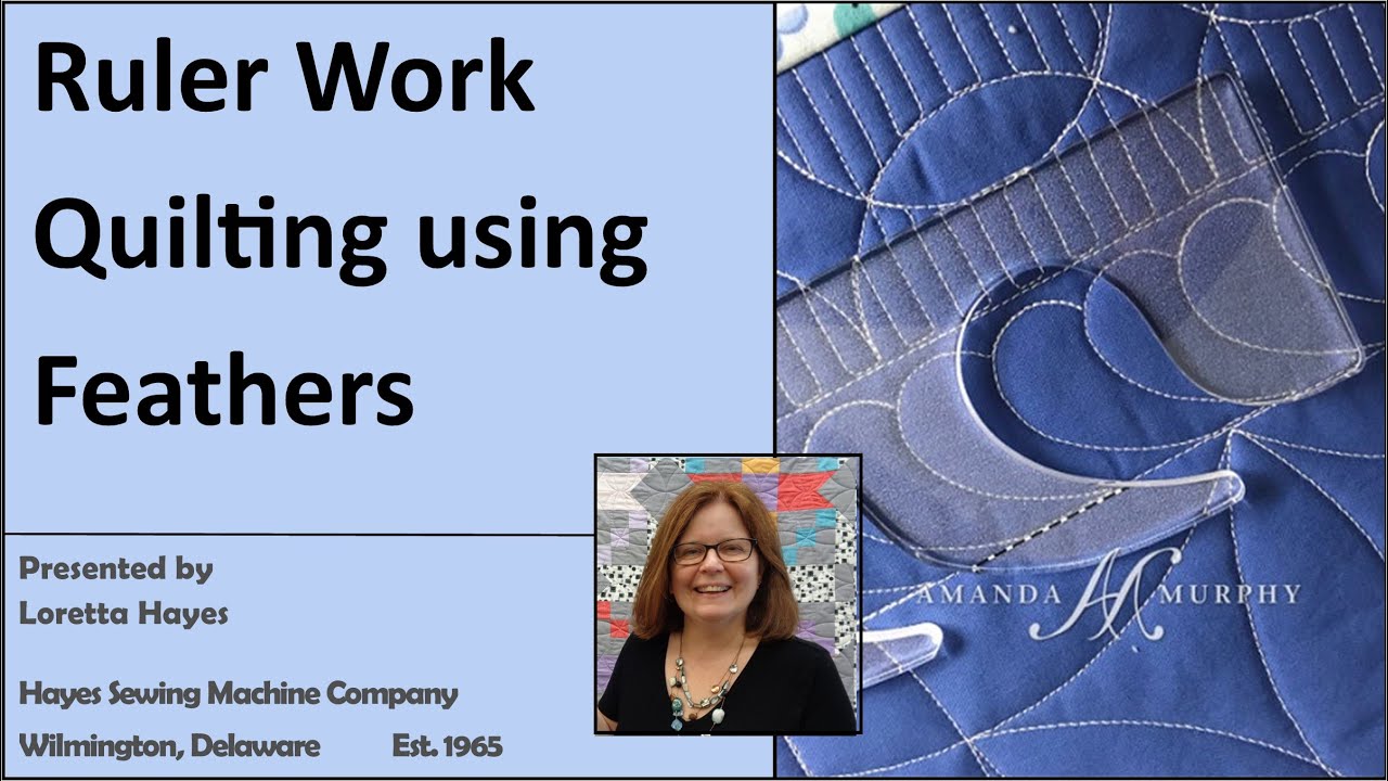 RulerWork Quilting Using Amanda Murphy Every Feather - YouTube