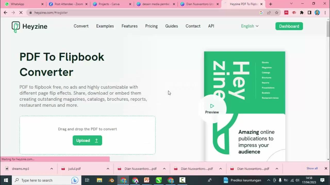 1. Cara daftar heyzine (online flipbook maker) - YouTube