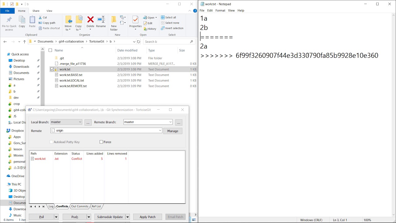 Git4 Tortoisegit 4 Pull And Push Youtube