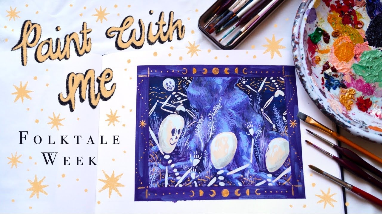 Paint With Me - Gouache Painting - Folktale Illustration - YouTube