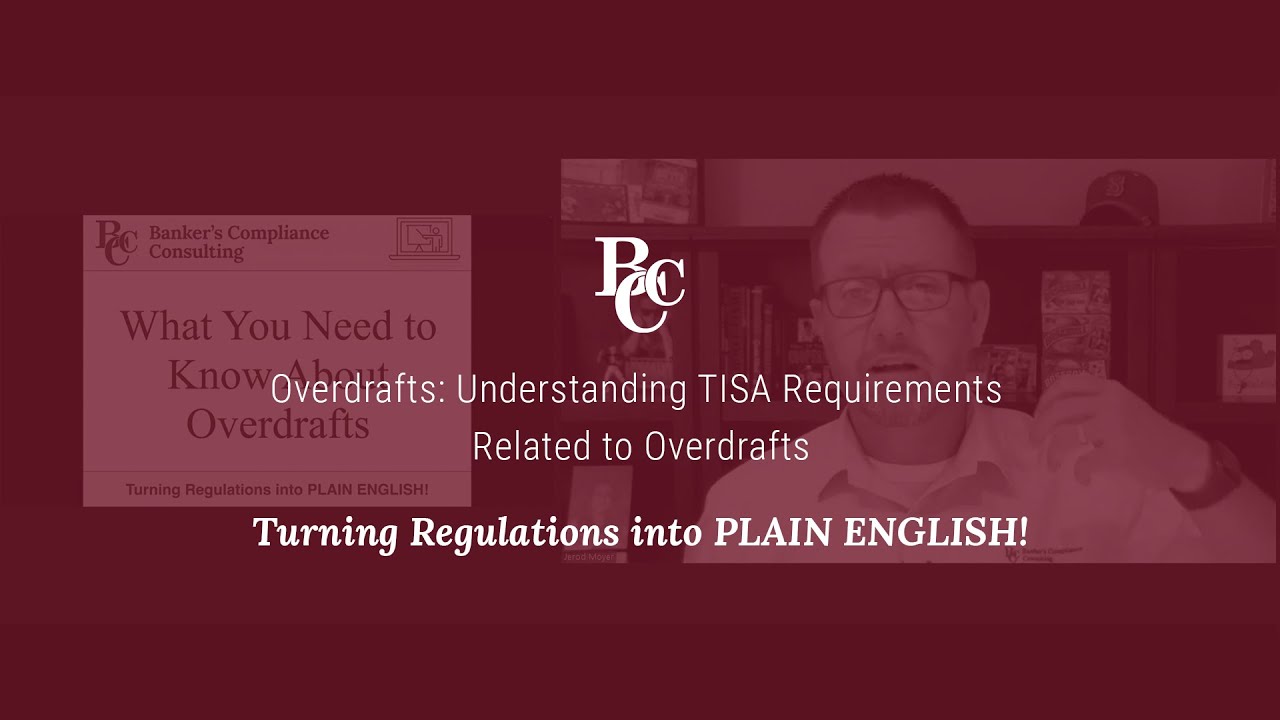 Overdrafts: Understanding TISA Requirements Related to Overdrafts - YouTube