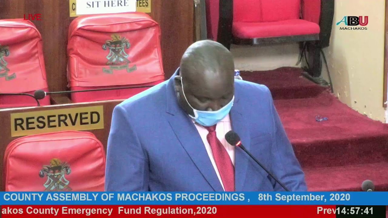 COUNTY ASSEMBLY OF MACHAKOS PROCEEDINGS 8TH SEPTEMBER 2020 - YouTube