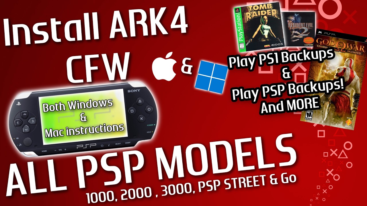 How to Mod Your PSP to PLAY BACKUPS, PS1,EMULATORS. WINDOWS & MAC BOTH ...
