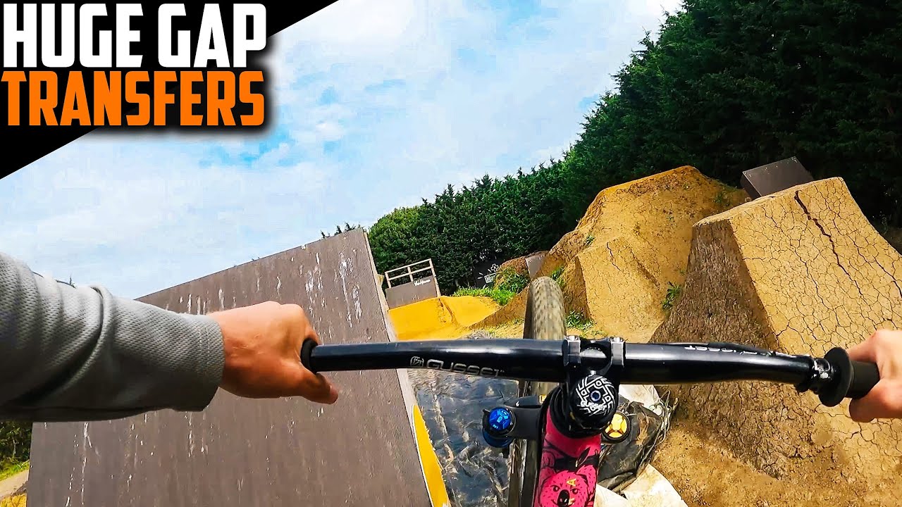RIDING THE SECRET NEW TRANSFER GAPS AT MY MTB COMPOUND!! - YouTube