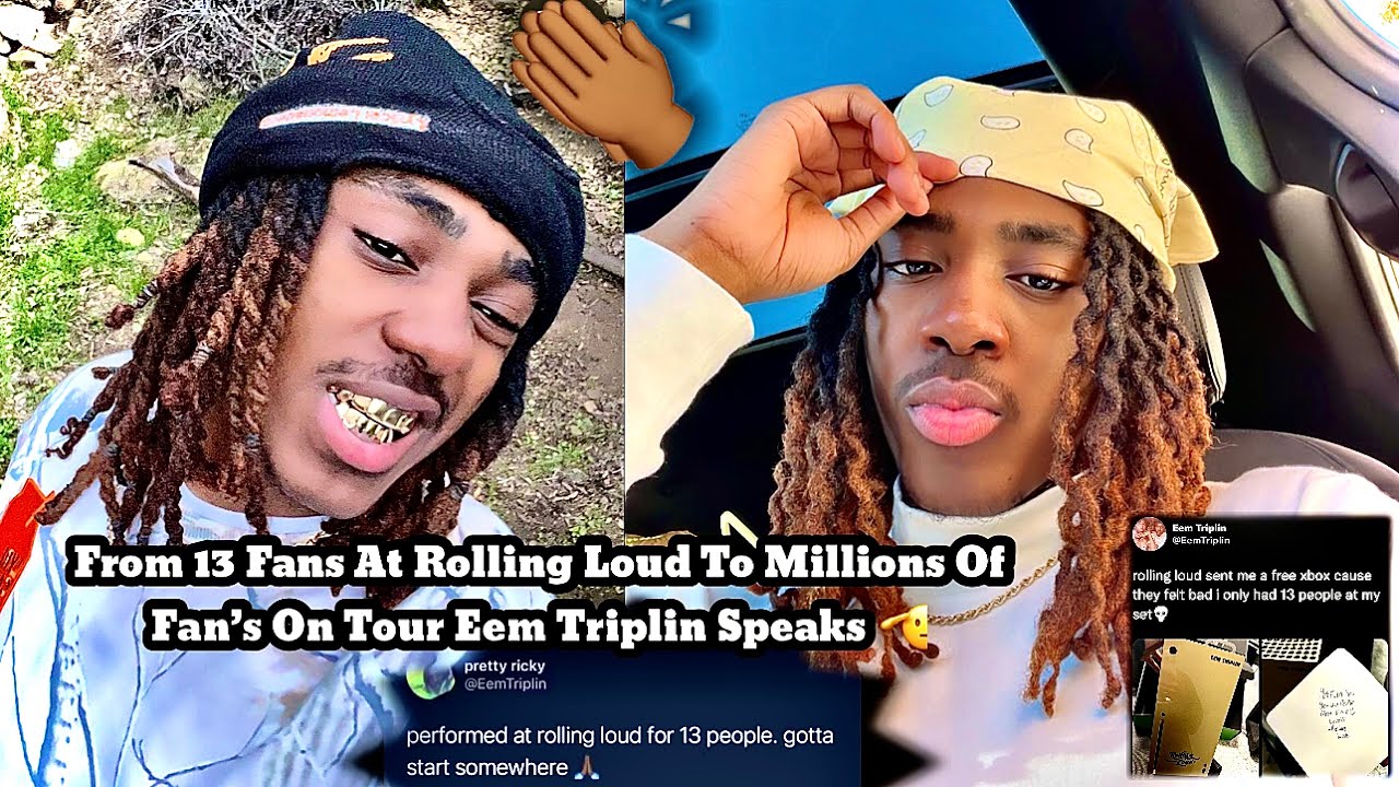 The Man Who Went Viral For Have 13 Fans At Rolling Loud Eem Triplin ...