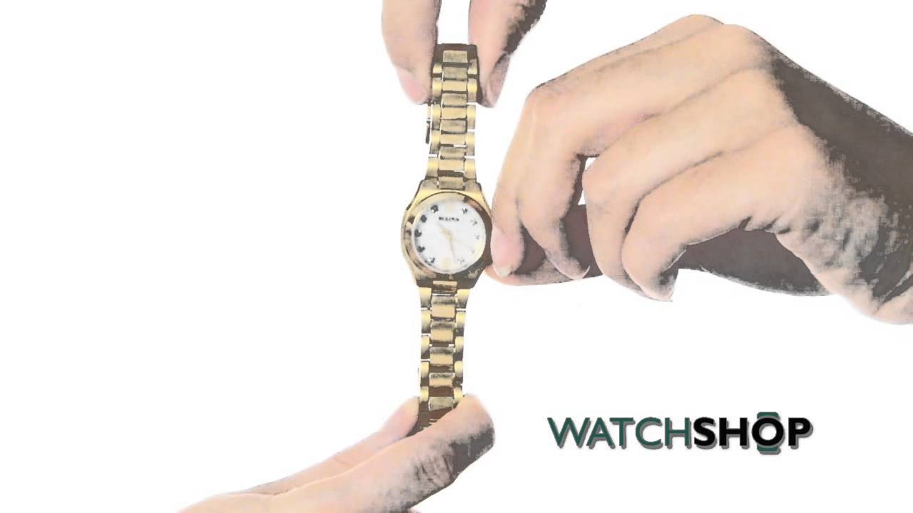 Bulova Ladies' Diamond Gallery Watch (97P109) - YouTube