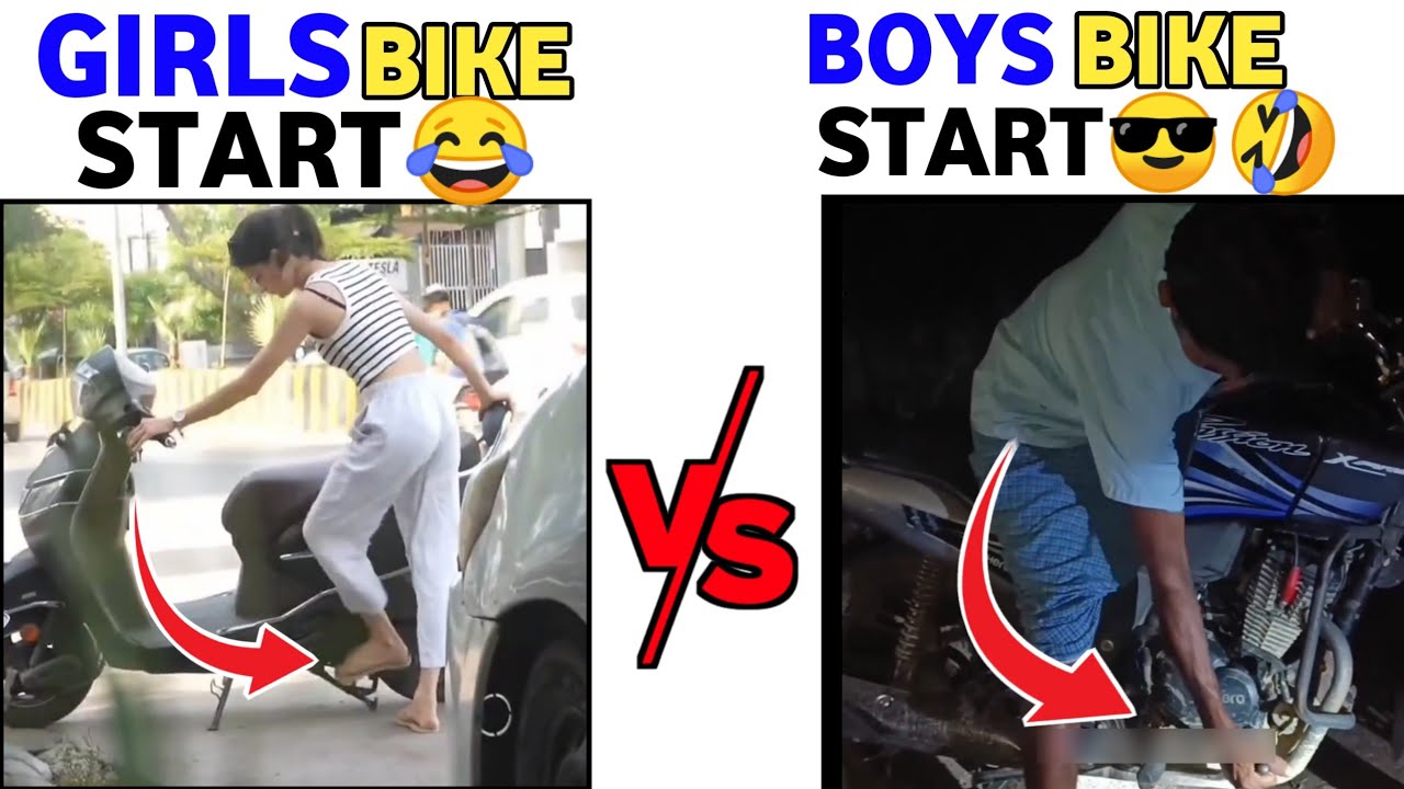 😀Women VS men Bike Start🤣।।Just Viral Memes || Girls vs Boys Memes #memes #funnymemes # ...